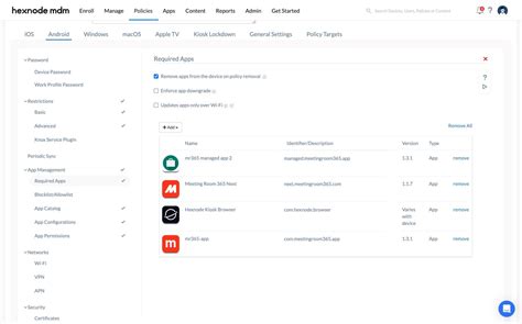 setting up a managed android meeting room display with hexnode mdm