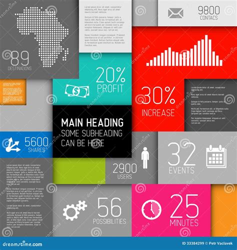 Vector Abstract Squares Background Illustration Infographic Template Stock Illustration