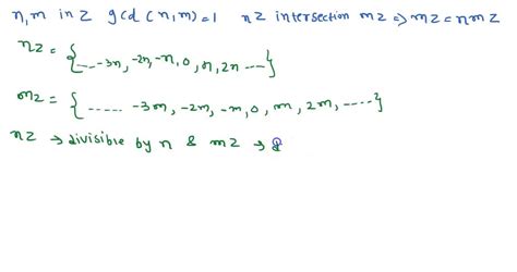 SOLVED Let n m âˆˆ Z such that gcd n m 1 Prove that nZ âˆ mZ nmZ