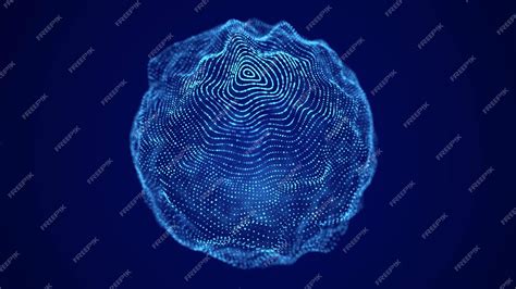 Premium Photo Technology Sphere With Connecting Dots Digital Abstract