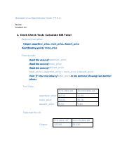 Tutorial Task 1 2 Answer Sheet Pdf Answers To Questions From TT1 2 Name Babe ID 1 Desk