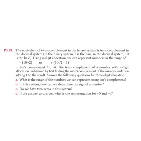 Solved P The Equivalent Of Two S Complement In The Chegg