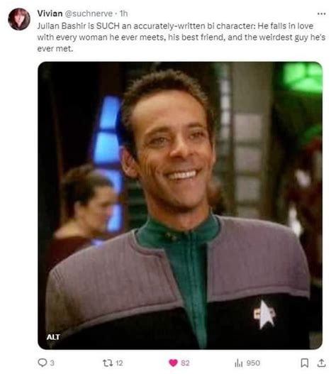 Bisexual Julian Bashir Star Trek Funny Star Trek Ds9 Star Trek Universe