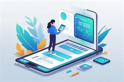 Premium Ai Image Mobile Testing Concept Illustration