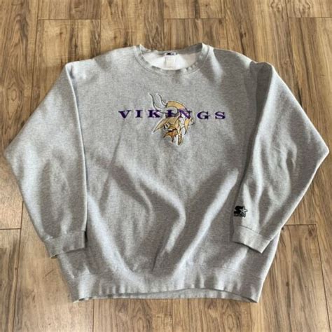 Yahooオークション Vintage Starter Minnesota Vikings Crewneck Sw