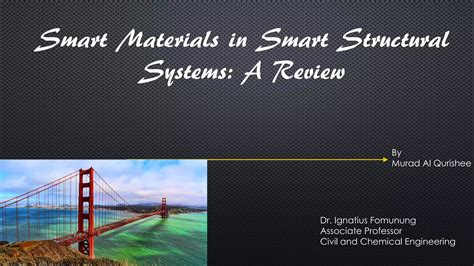 Smart Materials In Smart Structural System Ppt