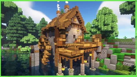 Minecraft How To Build A Water Mill Interior Youtube Minecraft How To Build A Water Mill Interior Youtube