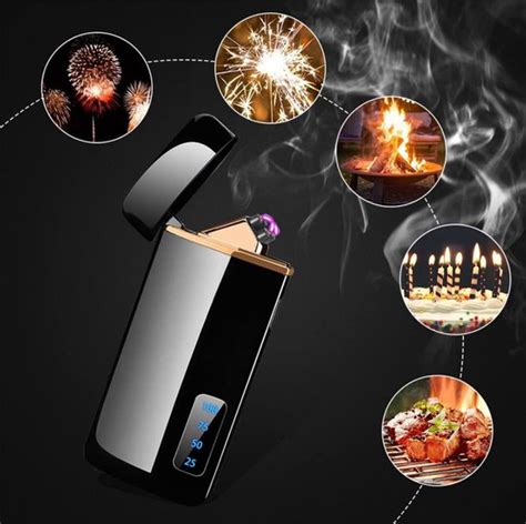 Elektrische Aansteker Oplaadbaar Plasma Aansteker Dual Arc Lichtboog Bol