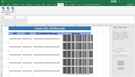 How To Create Gs1 128 Barcode In Excel Using Gs1 128 Barcode Generator Free Download No