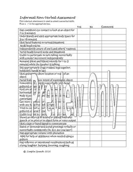Nonverbal Informal Speech And Language Assessment By Simple Speech