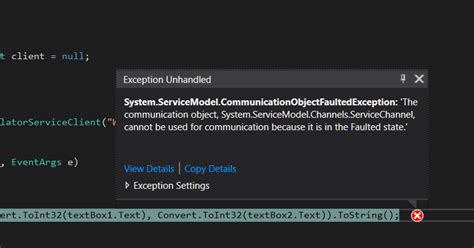 Rohit Bhasin Asp Net Error System Servicemodel Communicationobjectfaultedexception The