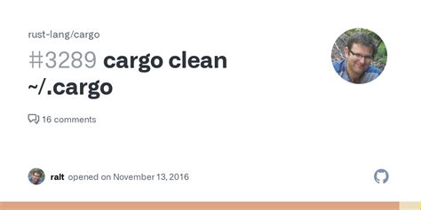 Cargo Clean Cargo Issue 3289 Rust Lang Cargo GitHub