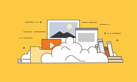 컴퓨터가 디바이스의 데이터를 클라우드 스토리지 보안 평편 디자인식 벡터 일러스트 개념에 대한 스톡 벡터 아트 및 기타 이미지