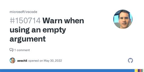 Warn When Using An Empty Argument Issue Microsoft Vscode GitHub