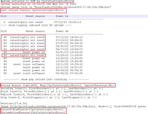 Cisco Router 8200 Last Reload Reason Cpucatastrophicerror Cisco Community