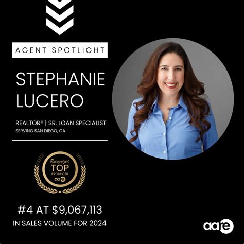 Aare Cheers To Stephanie Lucero 🎉 She Secured The 4 Spot Among Aares 2024 Top Producers