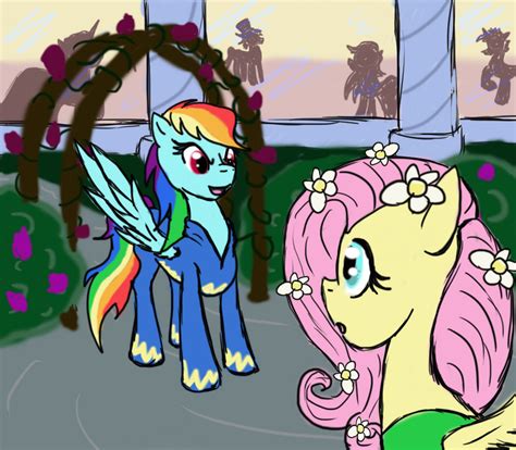 Bride Of Discord Fluttershy In The Garden 2 By Wolfspirit1292 On