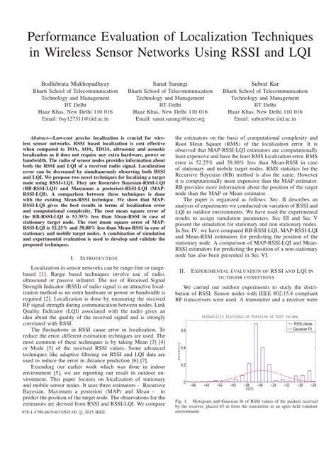 pdf performance evaluation of localization techniques in wireless