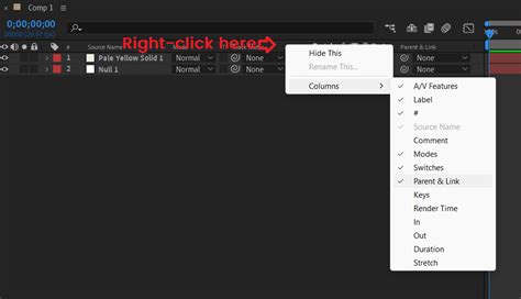 Solved My Layer Disappears When Linked To Null Object Adobe Product
