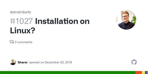 installation on linux · issue 1027 · dotnet docfx · github