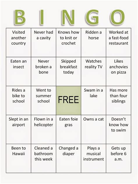 composition classroom back to school bingo ice breaker high school