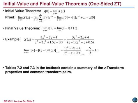 PPT LECTURE PROPERTIES OF THE Z TRANSFORM AND THE INVERSE Z TRANSFORM PowerPoint