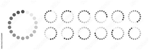 Circular Loading Buffering Icons Vector Video Ready For Animation Gif All Keyframes Frames