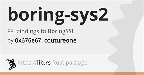 boring sys2 — system library interface for rust lib rs