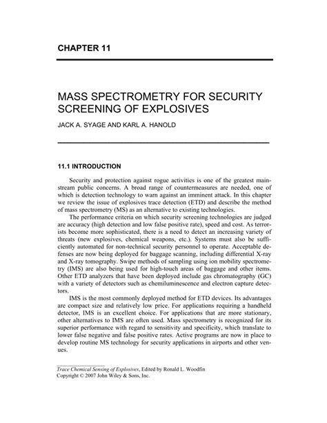 PDF Trace Chemical Sensing Of Explosives