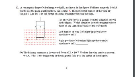 Solved A Rectangular Loop Of Wire Hangs Vertically As Chegg