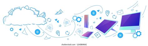Cloud Computing Concept Design Diversity Devices Stock Vector Royalty Free 1243804042