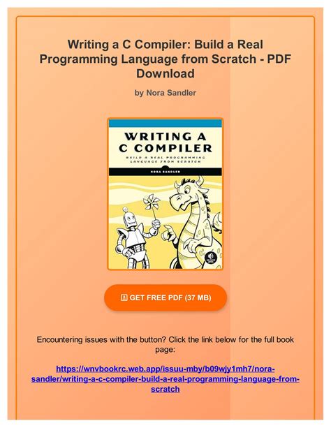 Ebook Free Writing A C Compiler Build A Real Programming Language