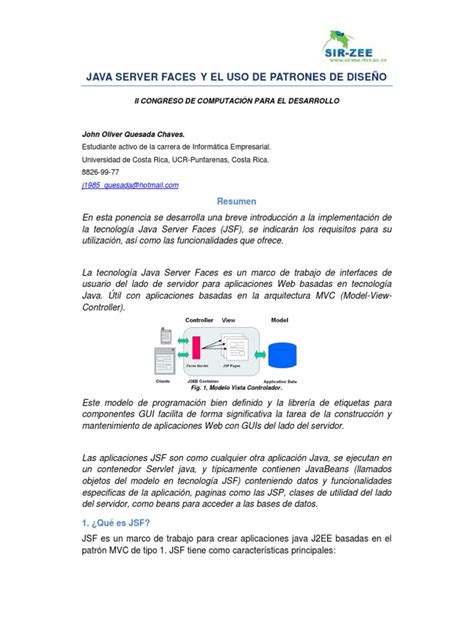tutorial jsf pdf páginas del servidor java java lenguaje de