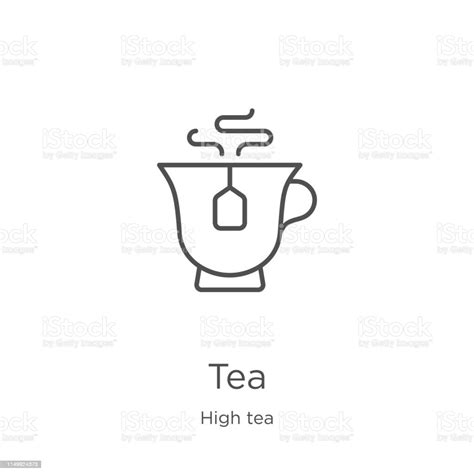 하이 티 컬렉션에서 차 아이콘 벡터입니다 얇은 라인 차 개요 아이콘 벡터 일러스트 레이 션 웹 사이트 디자인 및 모바일 앱 개발을 위한 개요 얇은 라인 차 아이콘 0명에