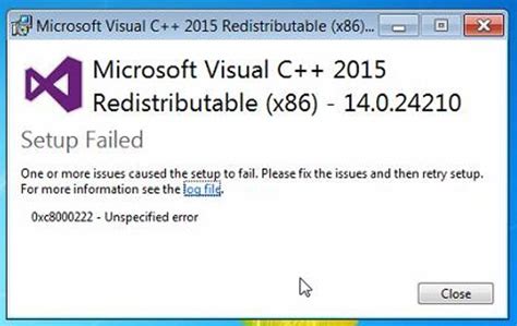KT Visual C Setup Failed Solution