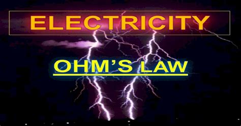 Ppt Ohms Law A To Know The Difference Between Current Voltage And