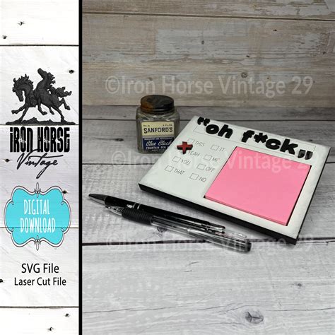 Adult Humor Sticky Note Holder Desktop Note Caddy Adult Sarcasm Desktop Organizer Magnetic