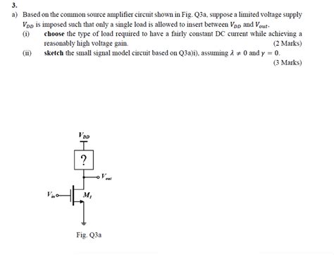 [solved] a based on the common source amplifier circuit