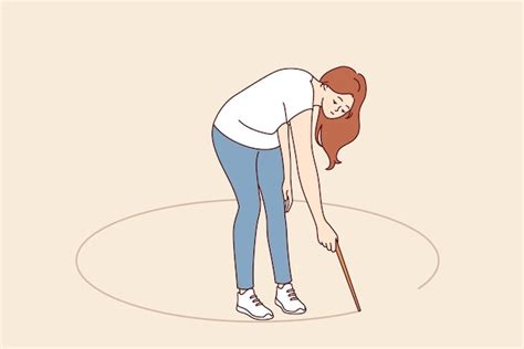 Premium Vector Woman Draws Comfort Zone Around Herself To Get Rid Of
