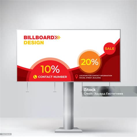 게시판 야외 광고에 대 한 창조적 인 디자인 사진과 텍스트에 대 한 세련 된 기하학적 배경 제품 홍보를 위한 배너 템플릿입니다 간판에 대한 스톡 벡터 아트 및 기타 이미지