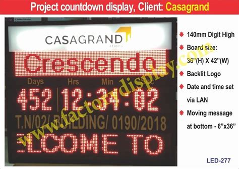 LED Counter Display Boards Led Wireless Timer Display Board