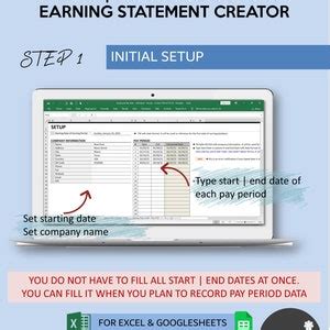 Salary Slip Generator Earning Statement Template Pay Slip Creator For Daily Employee