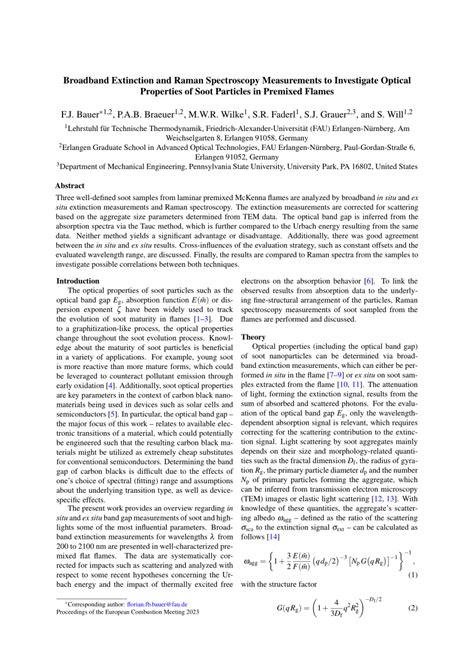 Pdf Broadband Extinction And Raman Spectroscopy Measurements To Investigate Optical Properties