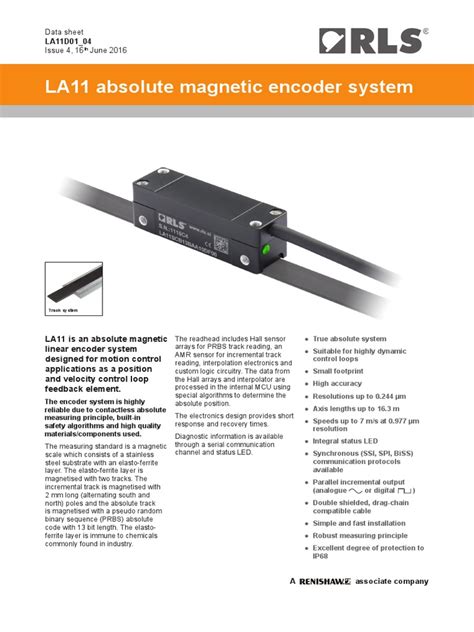Data Sheet La11 Absolute Linear Magnetic Encoder Pdf Pdf Power Supply Manufactured Goods