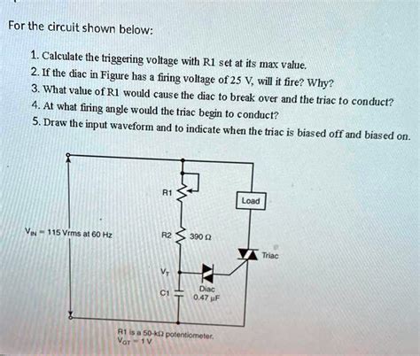 Solved For The Circuit Shown Below 1 Calculate The Triggering