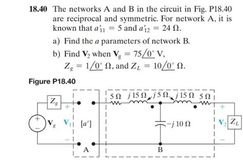 Solved 1840 ﻿the Networks A And B In ﻿the Circuit In ﻿fig