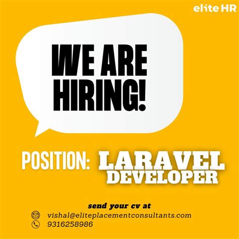 Elite Hr On Linkedin Elitehr Laraveldeveloper Gandhinagarjobs