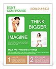 Naked Woman Behind Board Flyer Template Design ID 0000068159