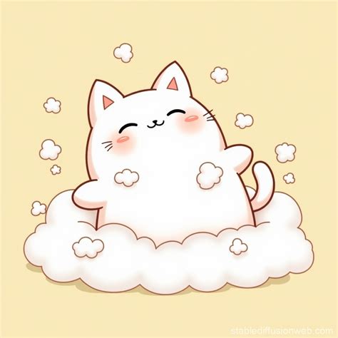Cute Animated Cat Bubble Bath Stable Diffusion Online