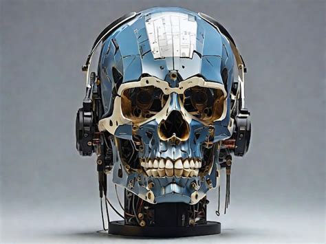 Premium Photo A Man Of Digital Skull